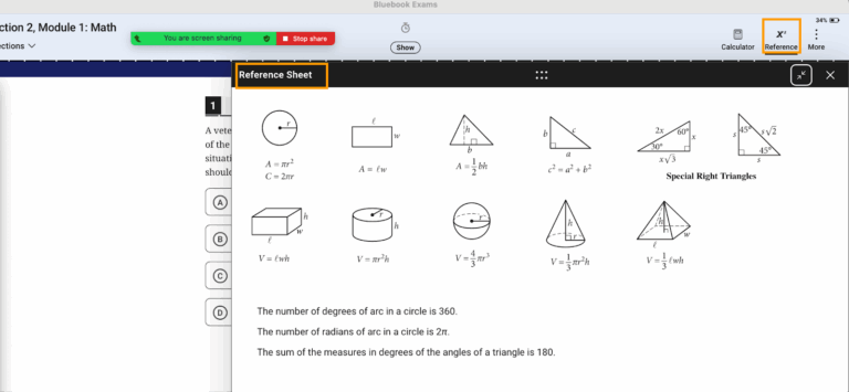 What is the SAT Reference Sheet in the Math Section? - Mindfish Test ...